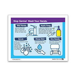 Hand Washing Sticker 10 / PK